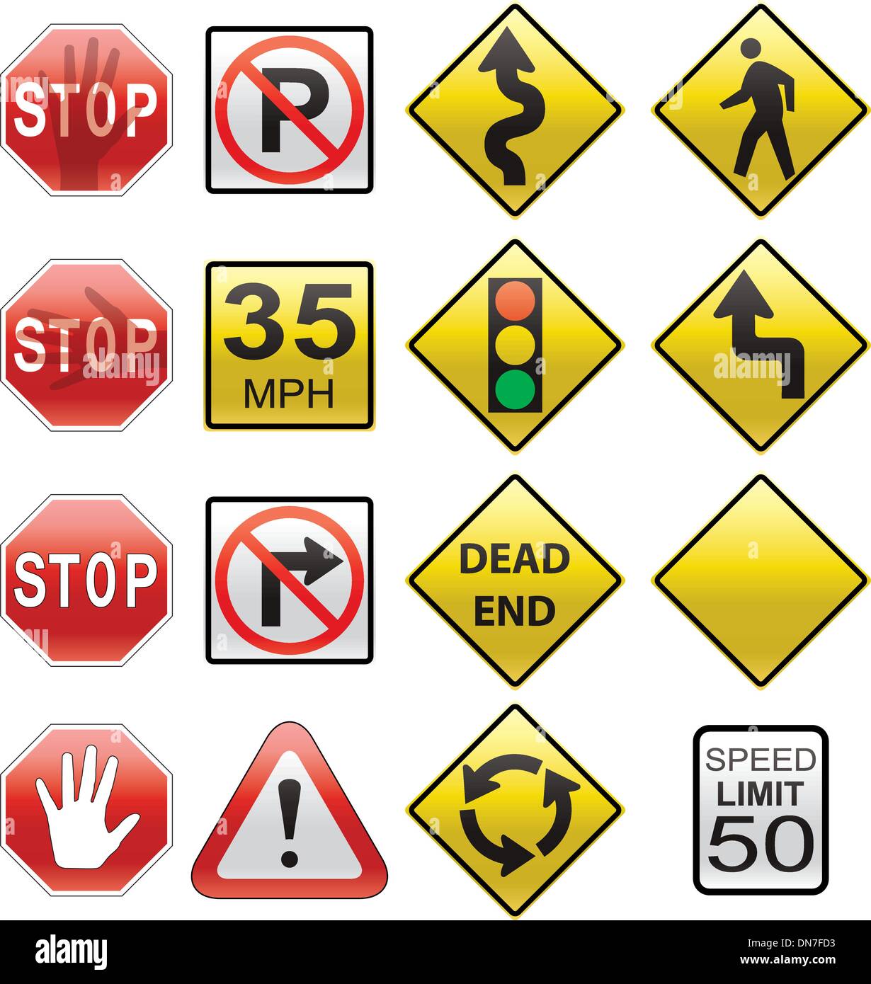 vector set of road signs Stock Vector Image & Art - Alamy