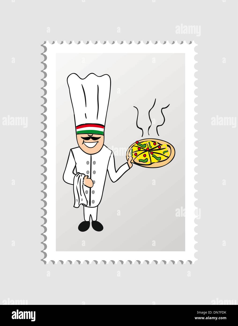 Italian cartoon person postal stamp Stock Vector Image & Art - Alamy