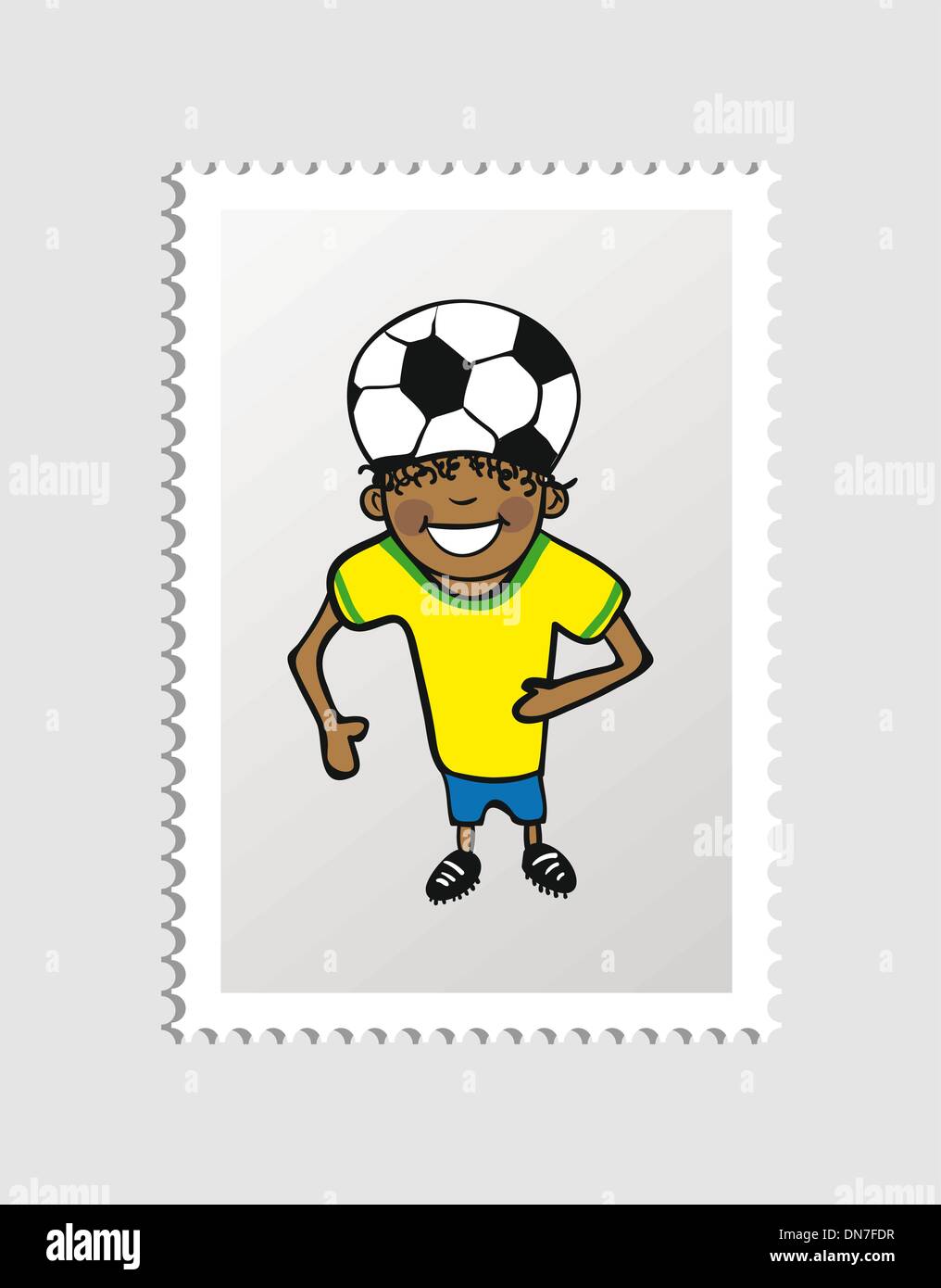 Boy girl cartoon soccer player hi-res stock photography and images - Alamy