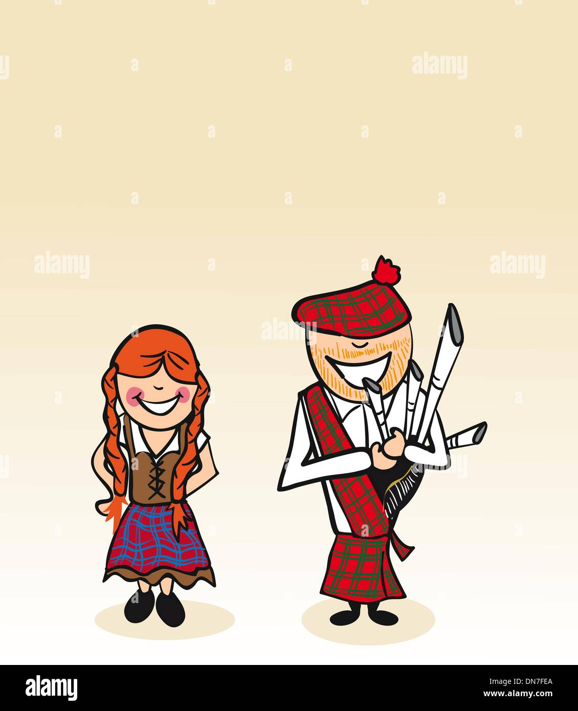 Cartoon scottish man hi-res stock photography and images - Alamy