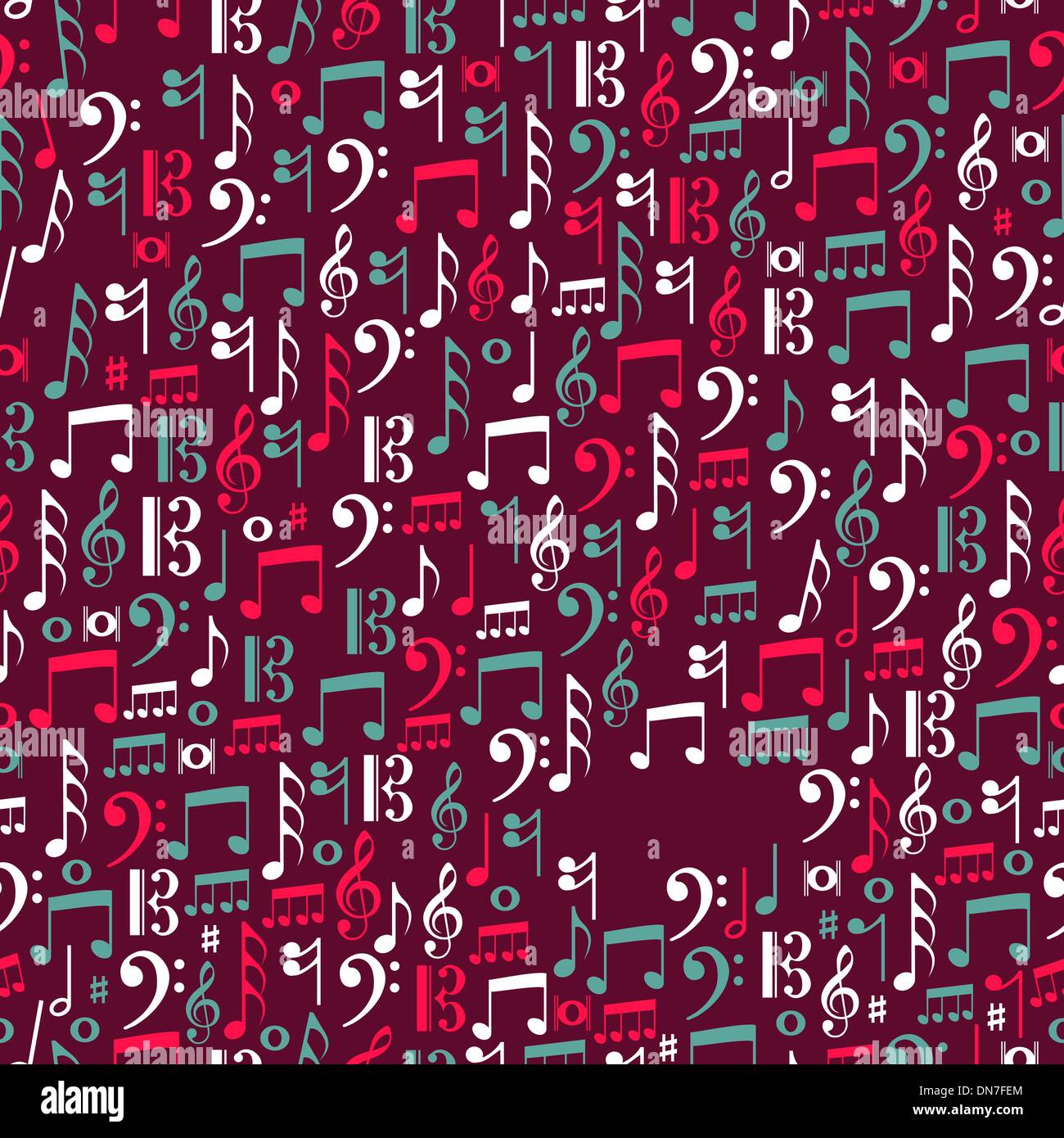 Music notes seamless patternillustration Stock Vector Image & Art - Alamy