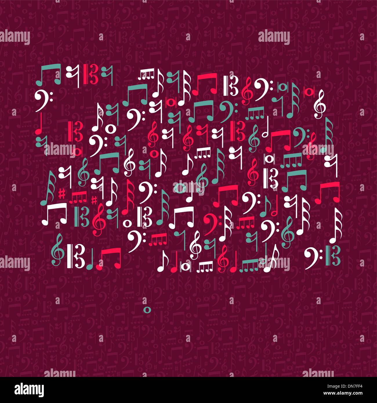 Music notes speech bubble illustration Stock Vector Image & Art - Alamy