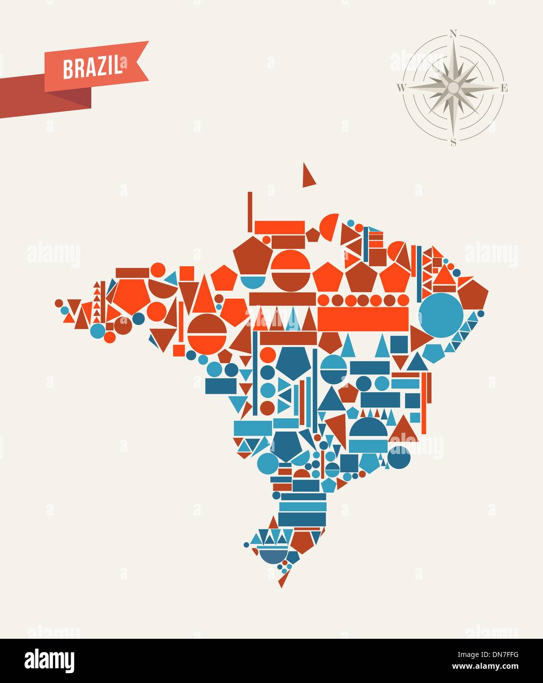 Brazil map modern hi-res stock photography and images - Alamy