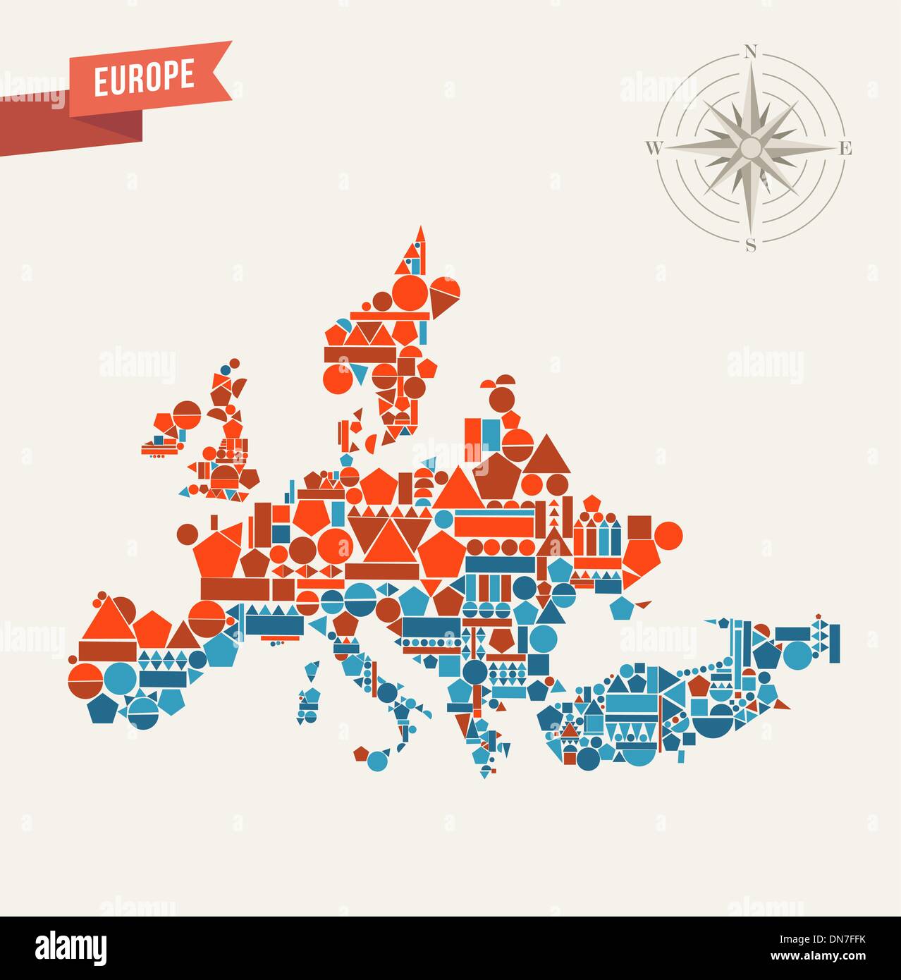 Europe map geometric graphic Stock Vector Images - Alamy
