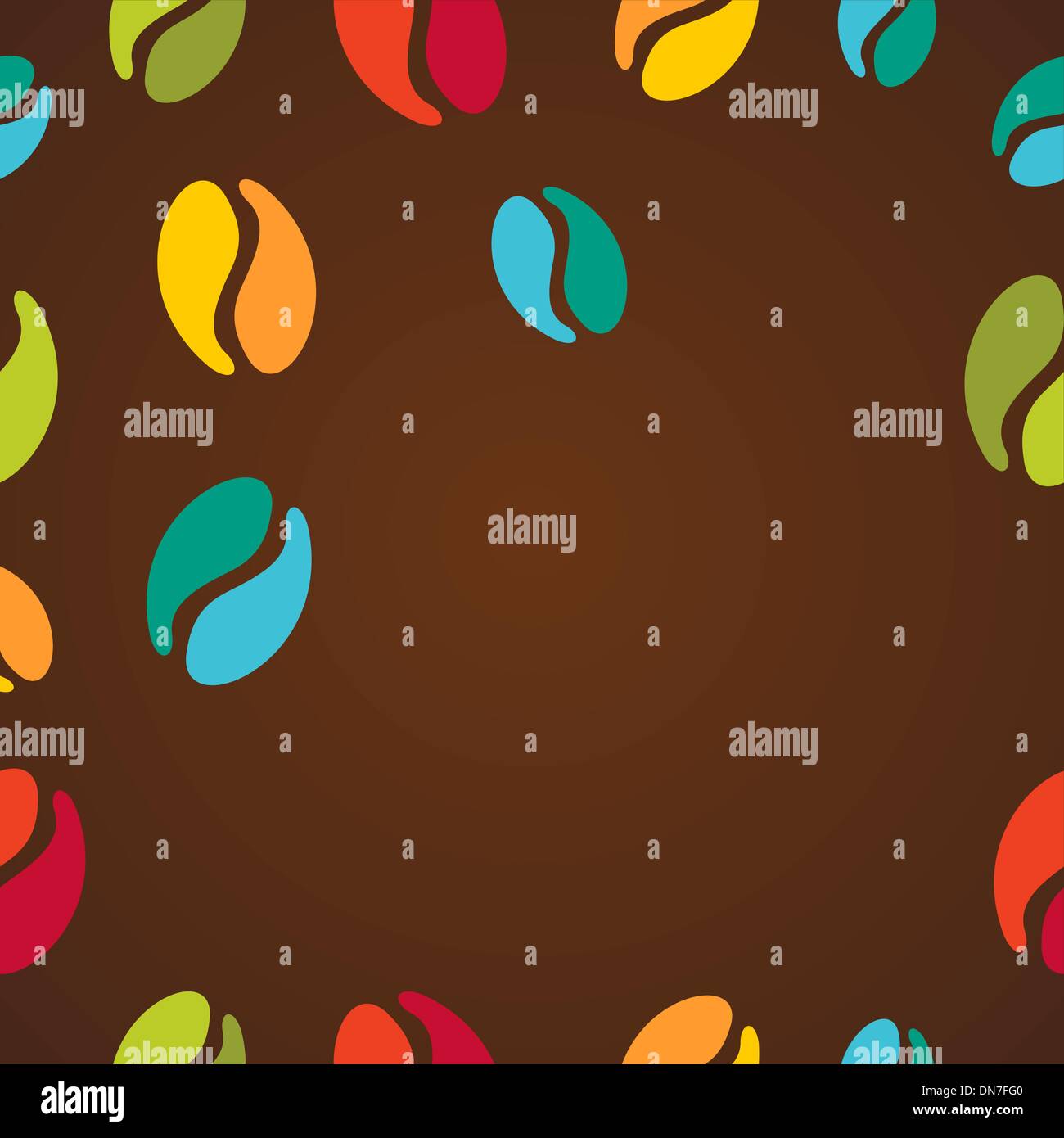 Colorful coffee beans seamless pattern illustration Stock Vector Image ...