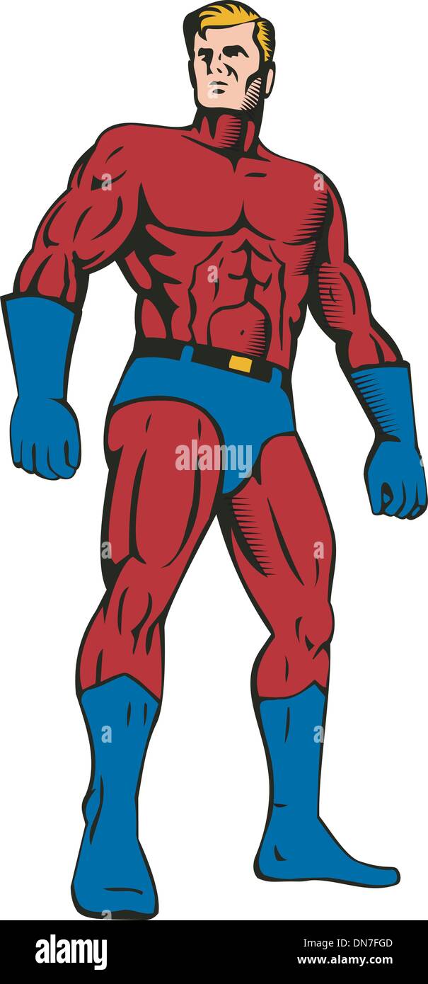 Super Hero Retro Stock Vector Image & Art - Alamy