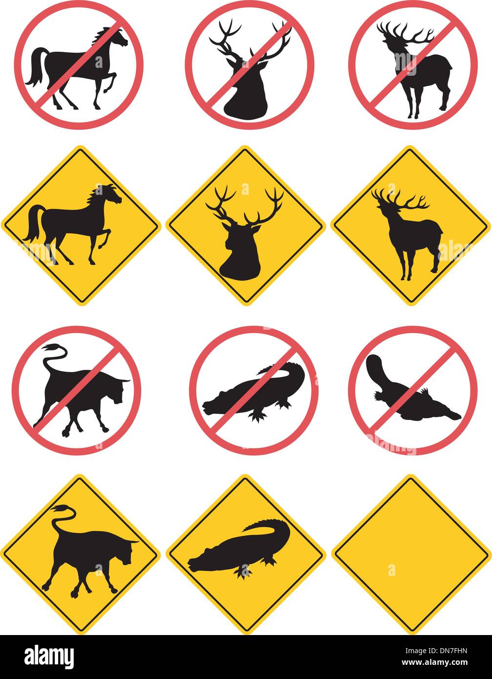 Wildlife Symbols Signs Stock Vector Image & Art - Alamy
