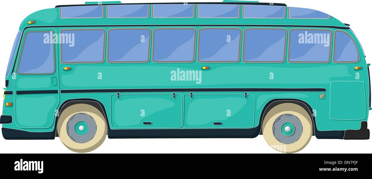 Vintage bus cartoon Stock Vector Image & Art - Alamy