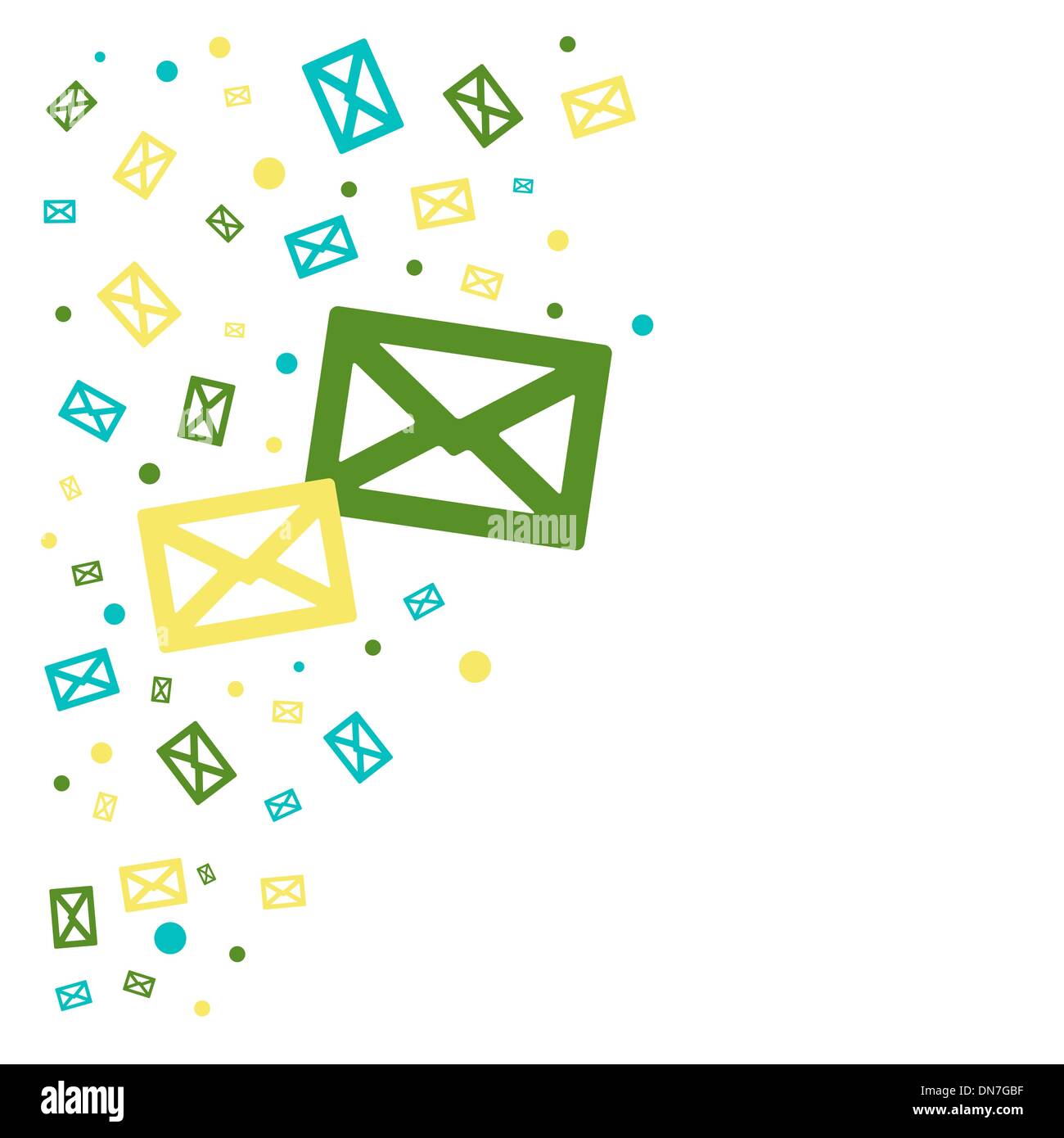 Green envelope card isolated Stock Vector Images - Alamy