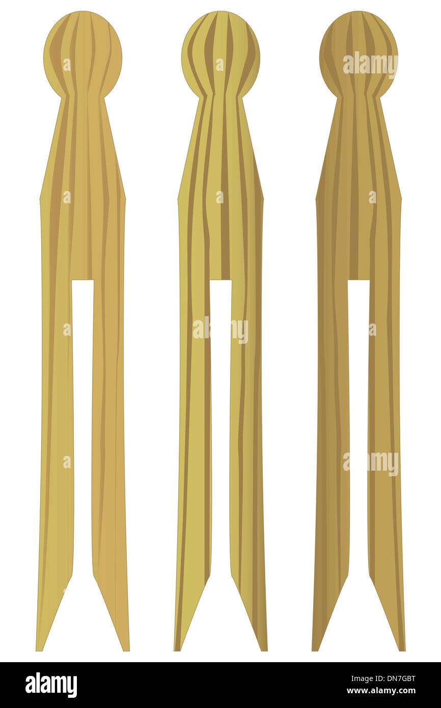 Washing line and pegs Stock Vector Images - Alamy