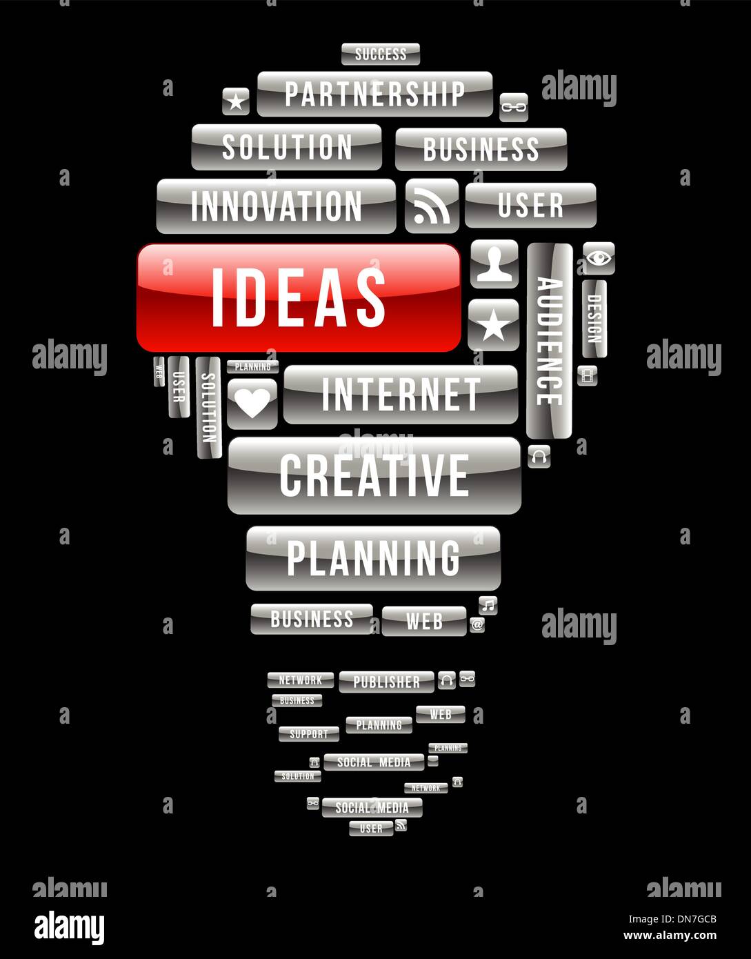 Ideas light bulb Stock Vector Images - Alamy