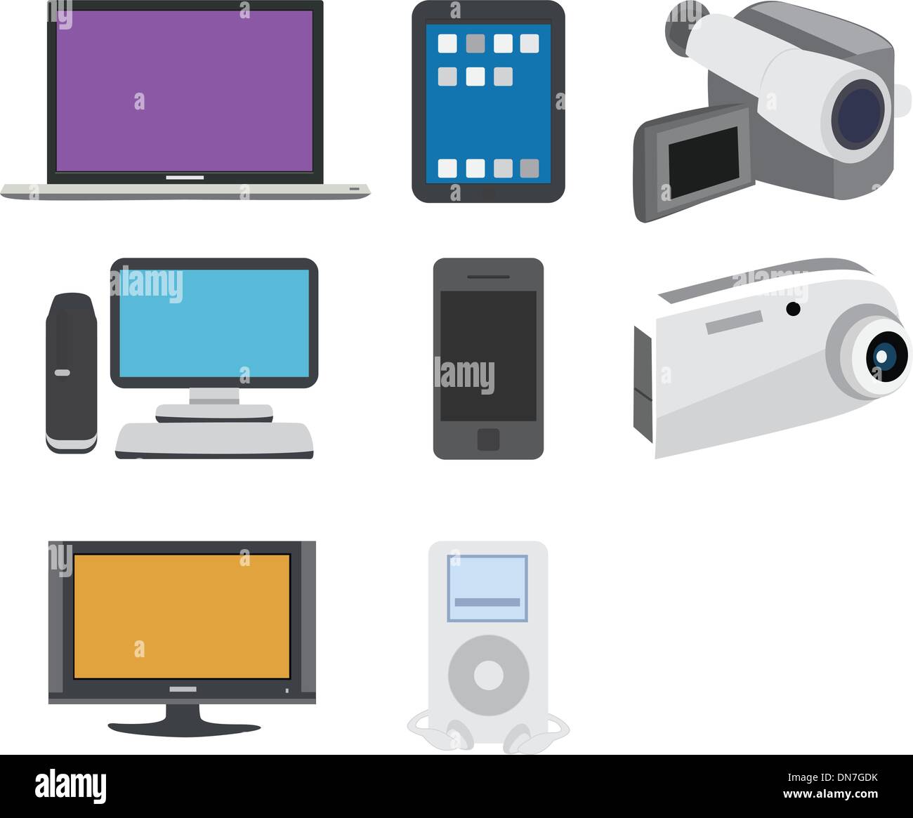 Electronics Icon Set Stock Vector Image & Art - Alamy