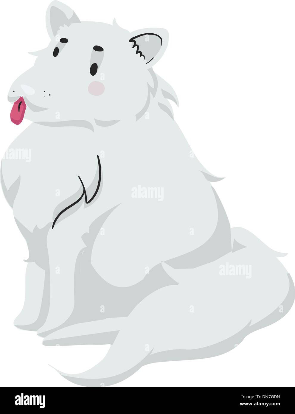 Cute purebred dog fluffy Stock Vector Images - Alamy