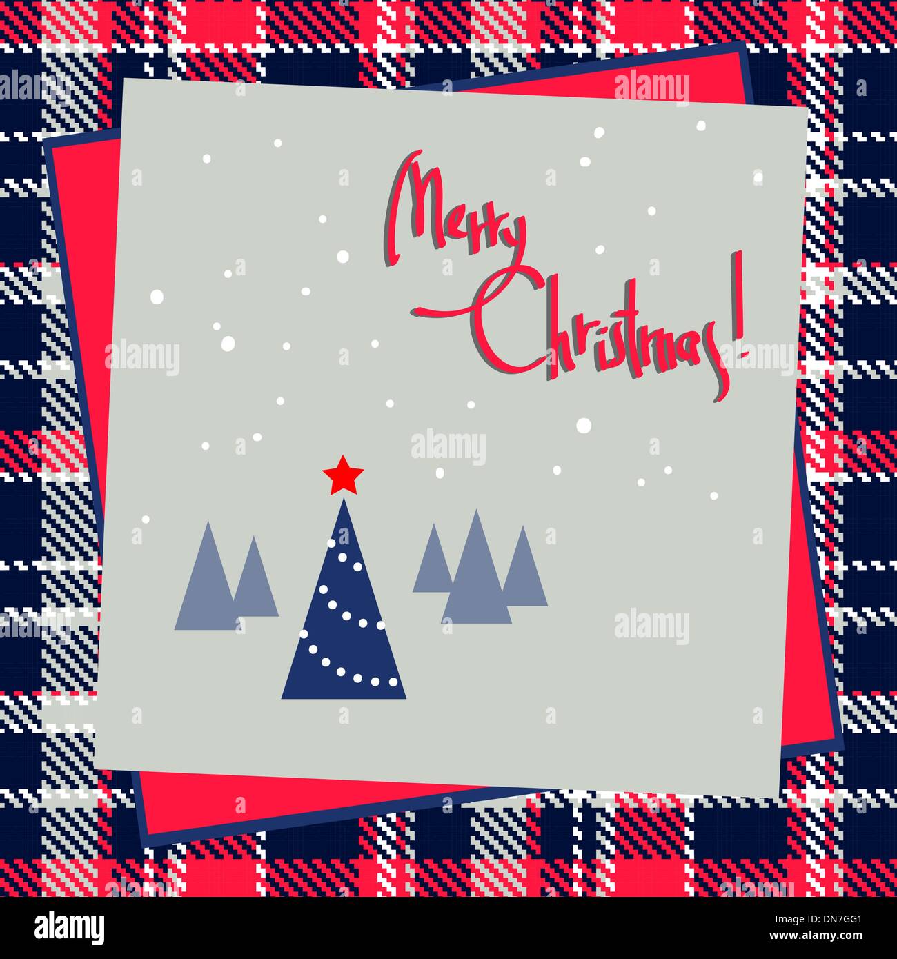 Cute blue christmas tree Stock Vector Images - Alamy