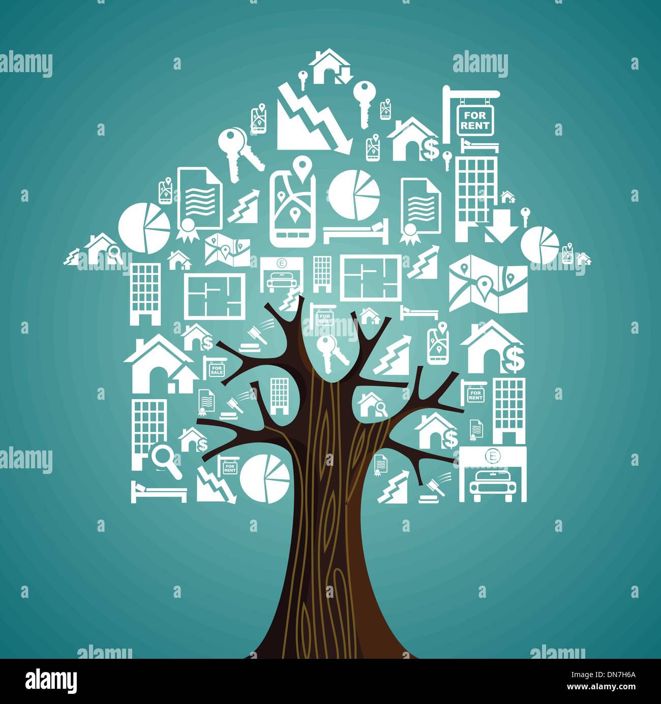 Real estate security illustration Stock Vector Images - Alamy