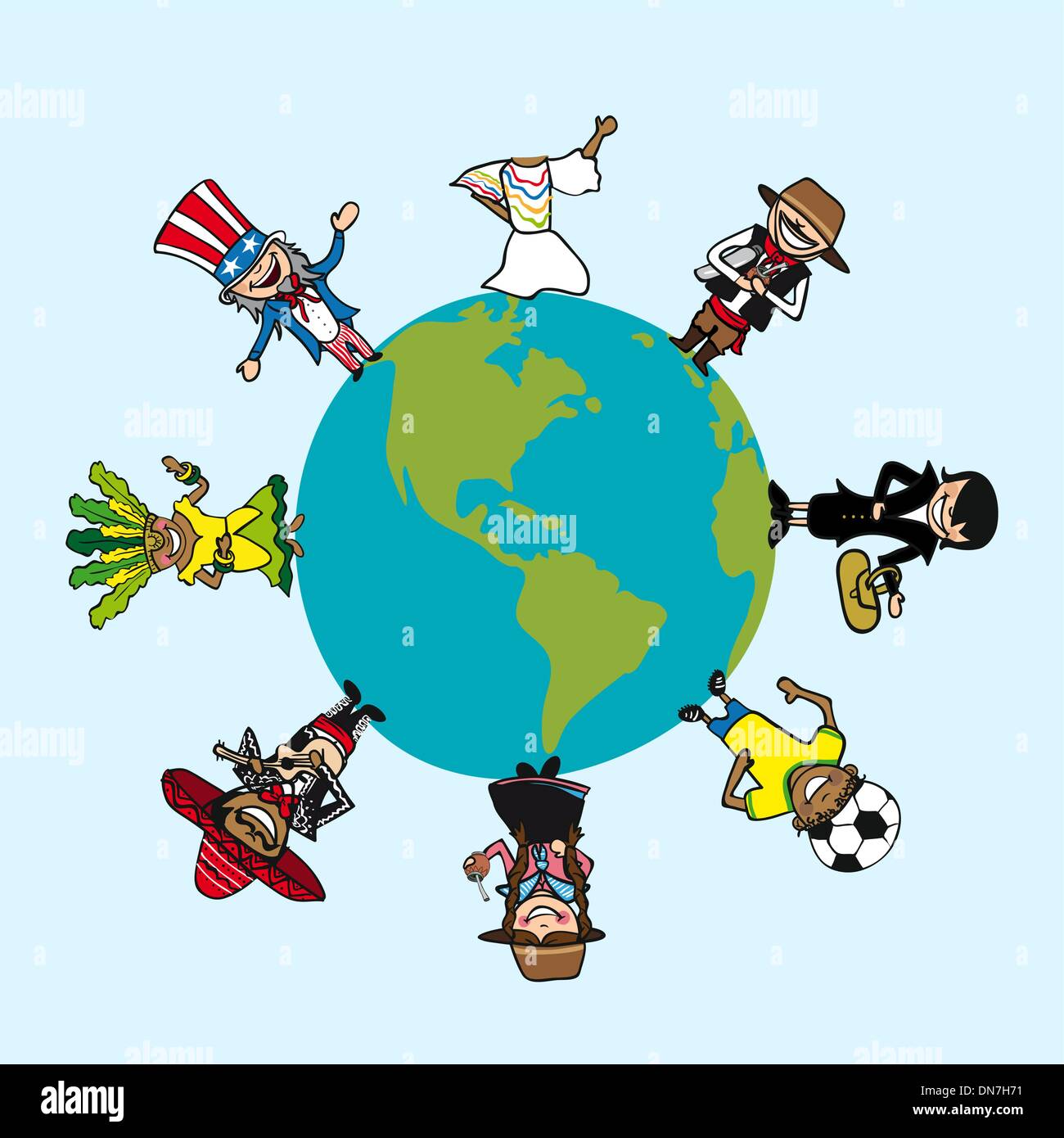 Diversity people cartoons over world map Stock Vector Image & Art - Alamy