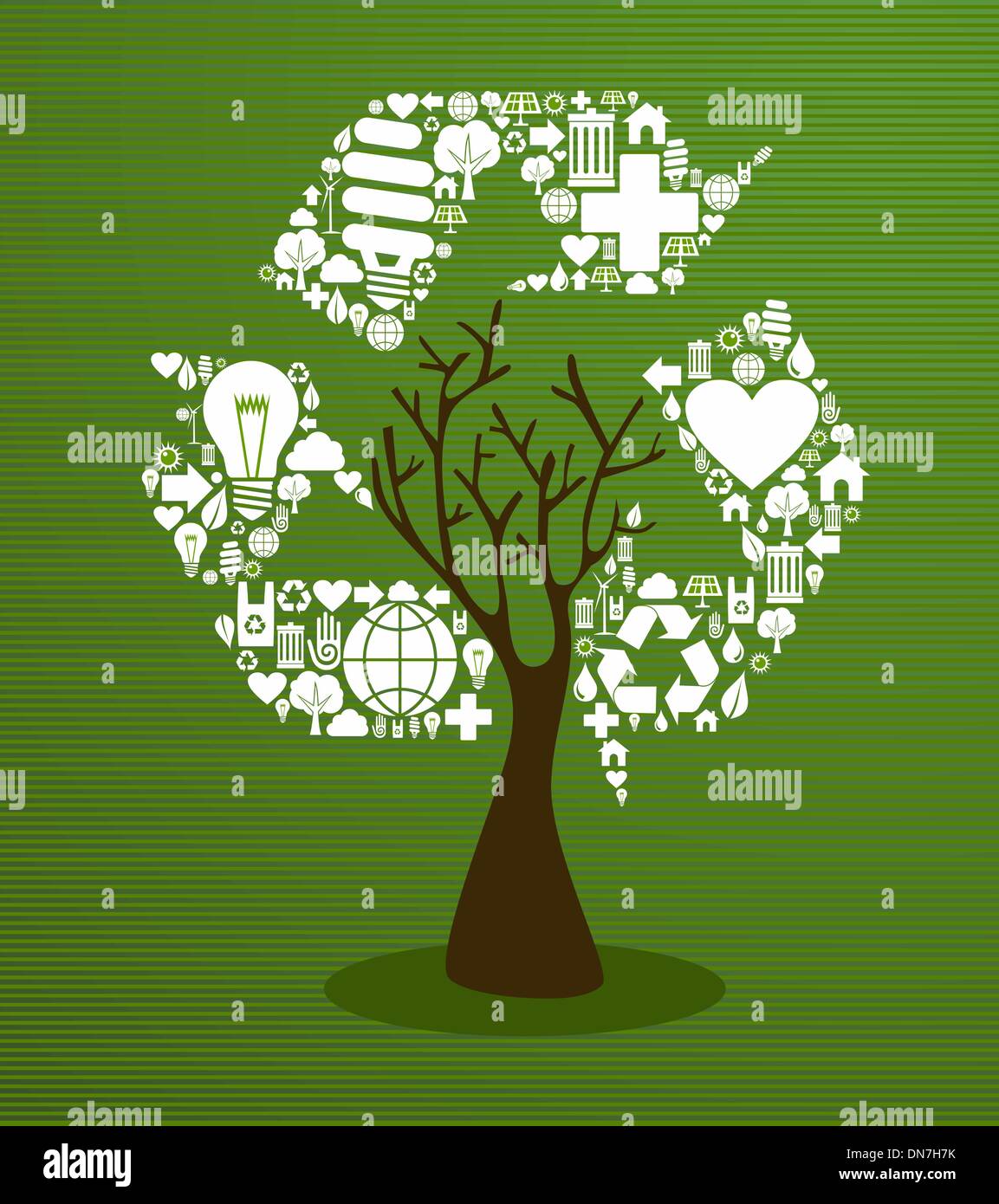 Green recycle concept tree Stock Vector Image & Art - Alamy