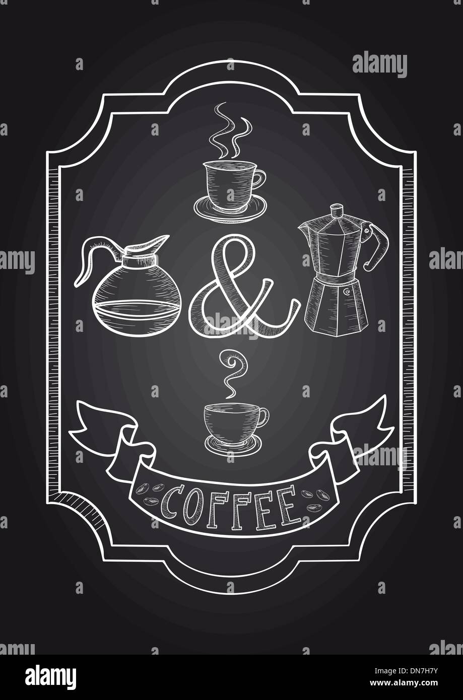 Coffee Chalkboard illustration Stock Vector Image & Art - Alamy