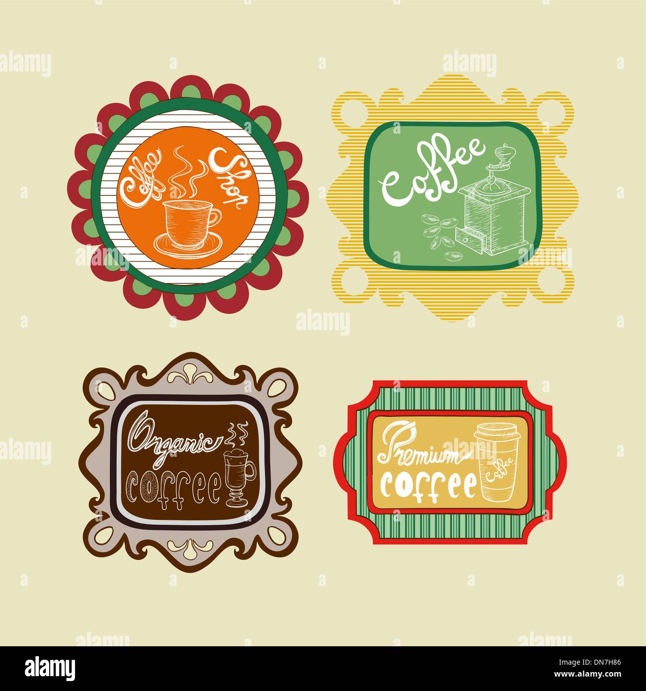 Coffee labels set Stock Vector Image & Art - Alamy