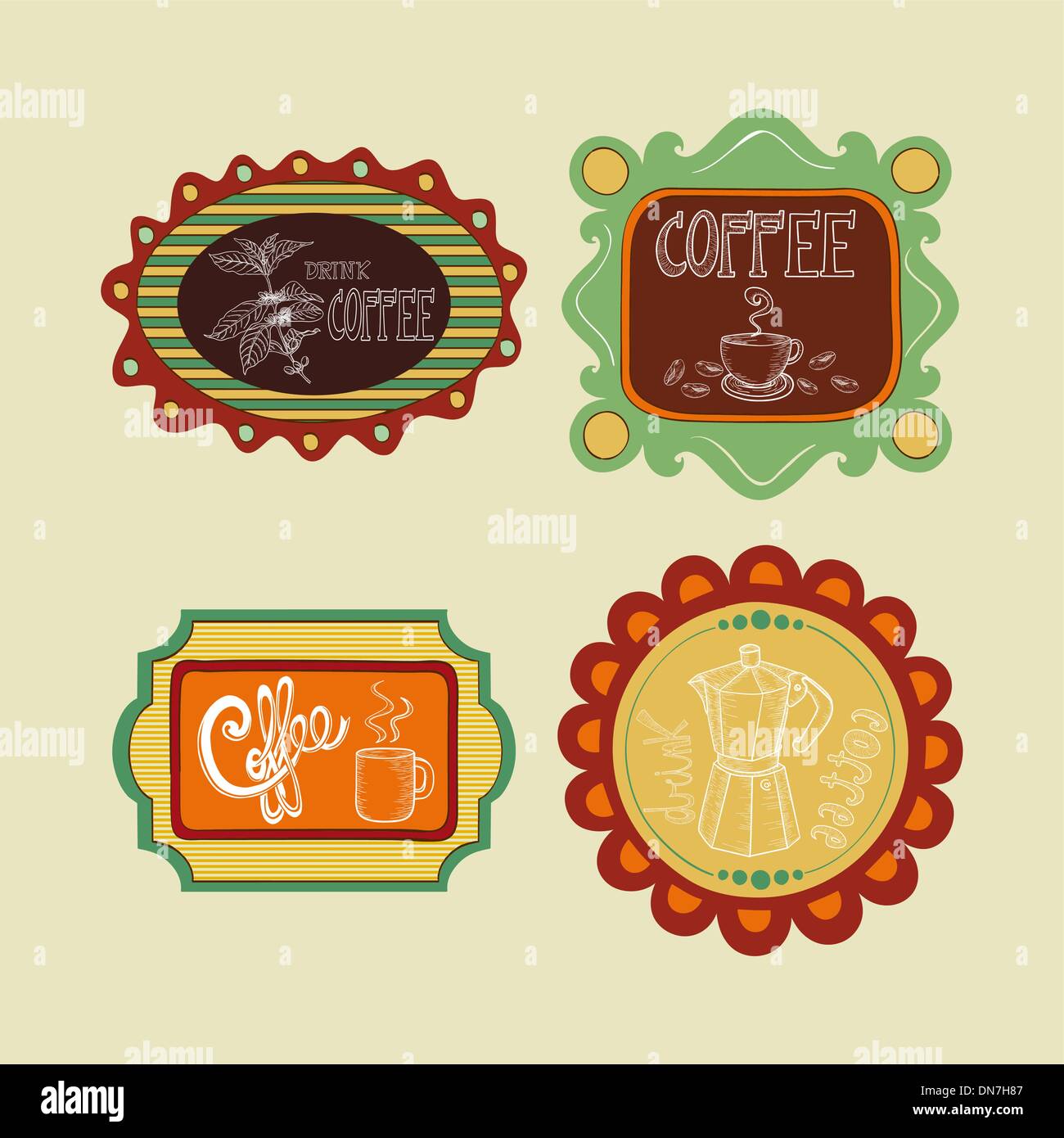 Coffee label set Stock Vector Image & Art - Alamy
