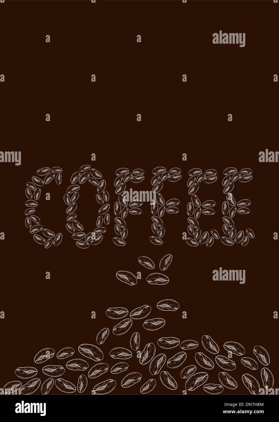 Coffee beans card Stock Vector Images - Alamy