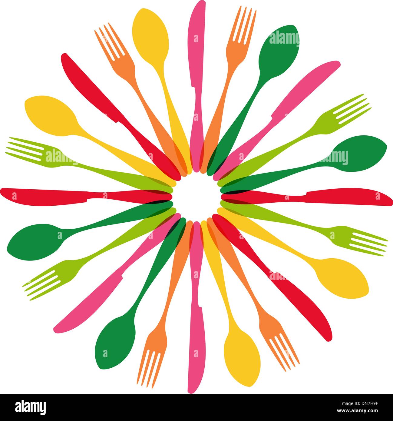 Dishware circle illustration Stock Vector Image & Art - Alamy