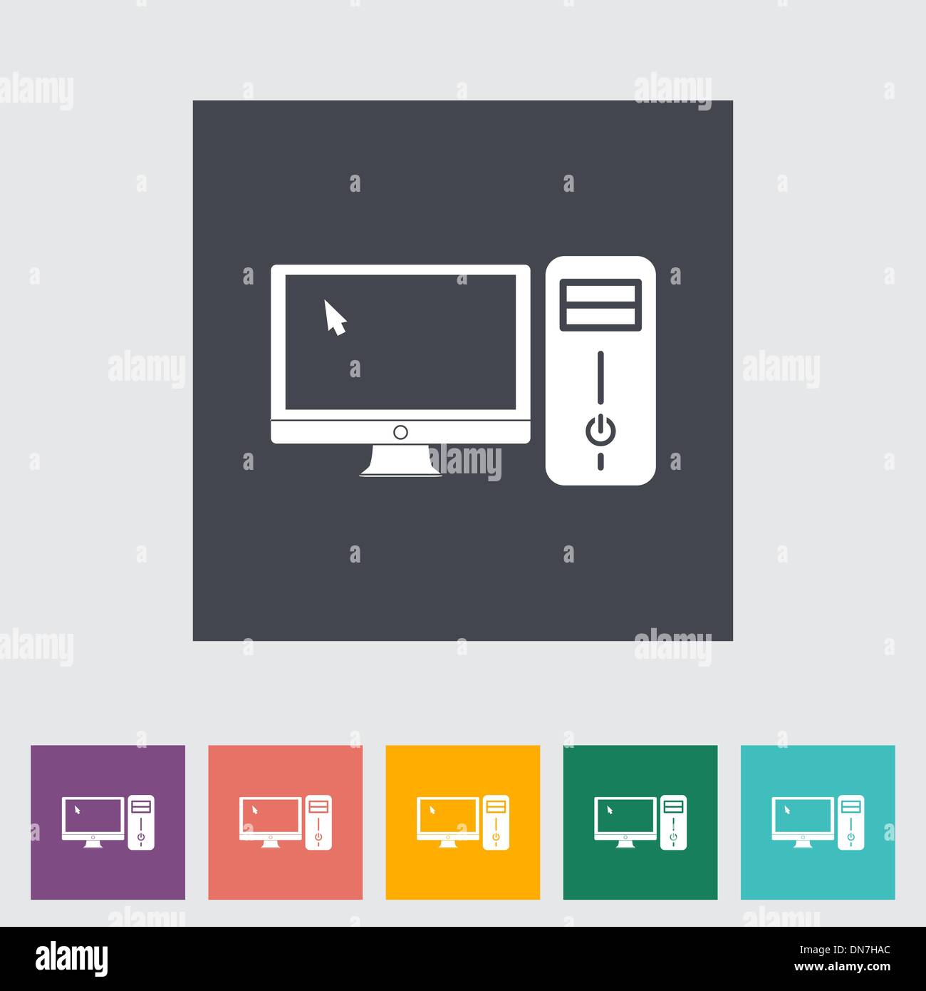 Computer flat icon Stock Vector Image & Art - Alamy