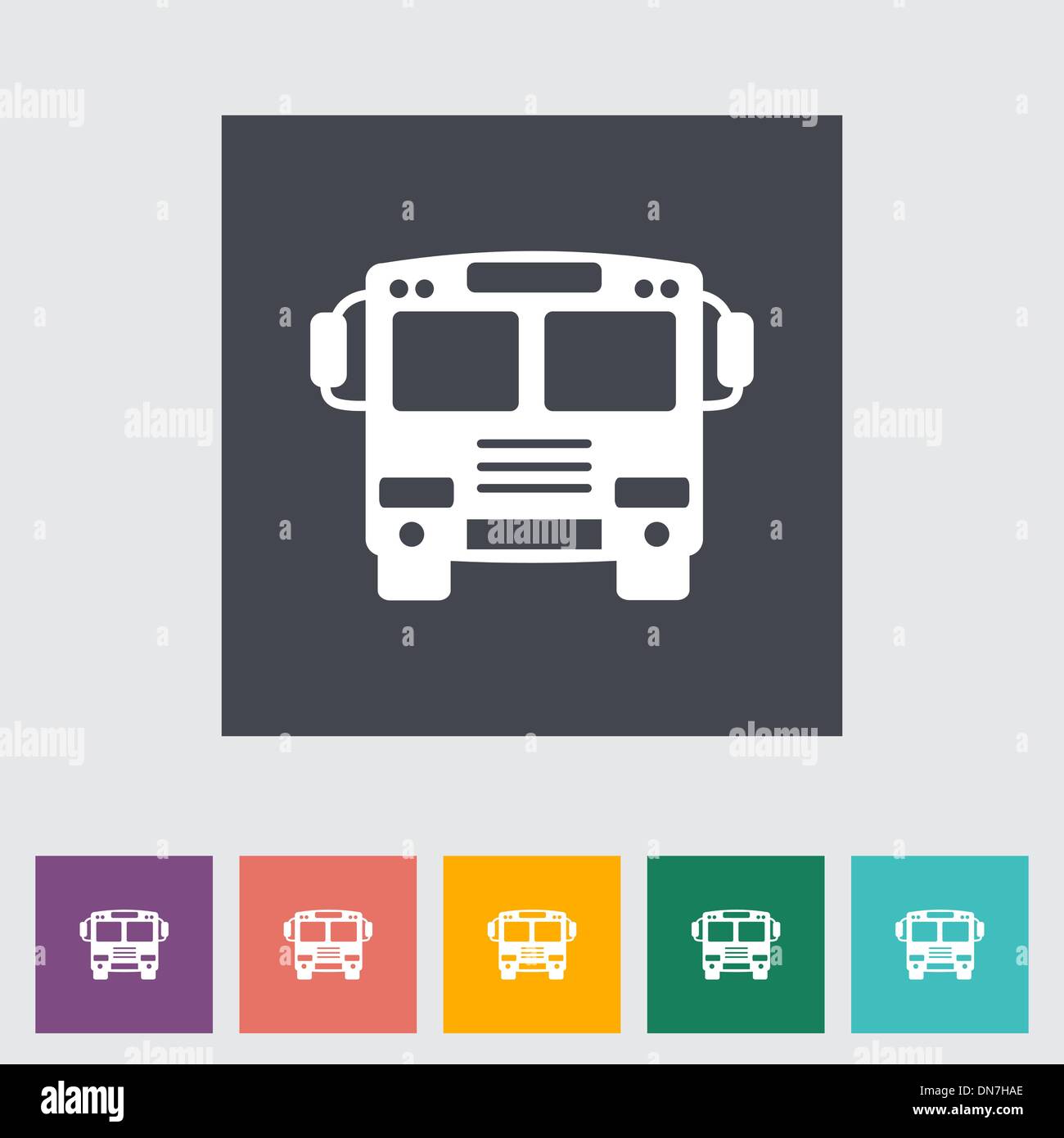 Bus flat icon Stock Vector Image & Art - Alamy