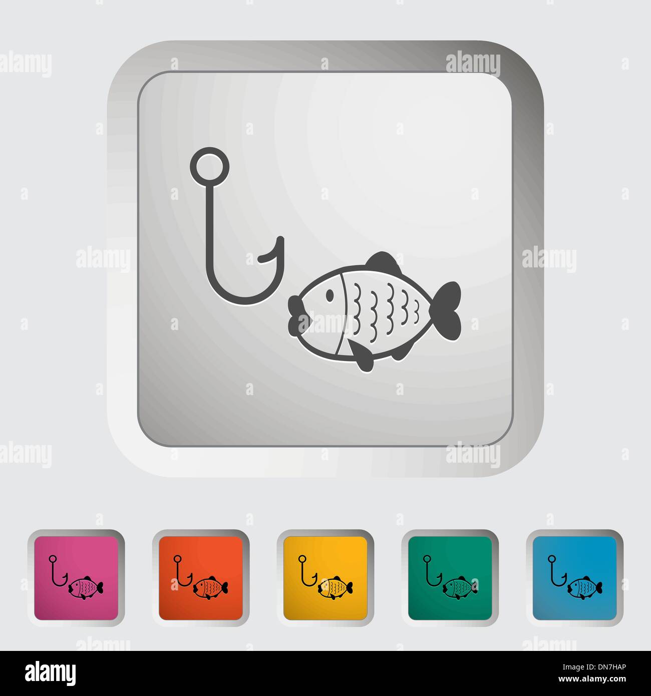 Black fishing rod spinning Stock Vector Images - Alamy