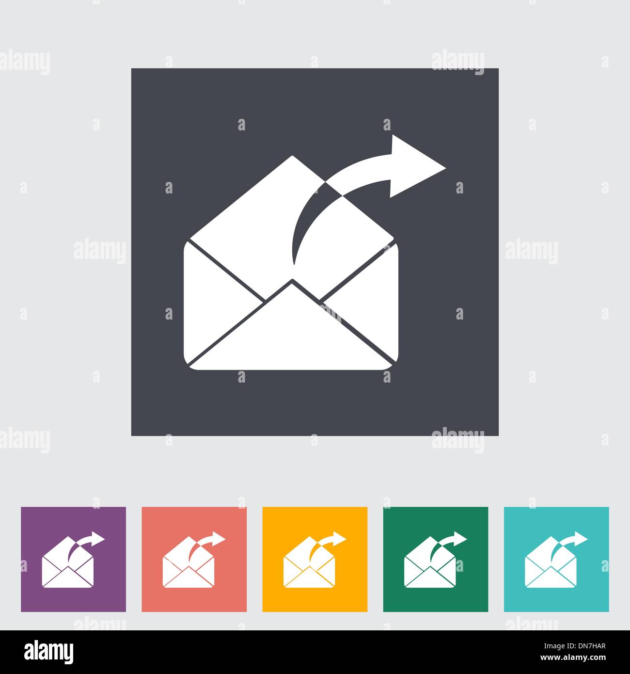Document envelope icon flat Stock Vector Images - Alamy