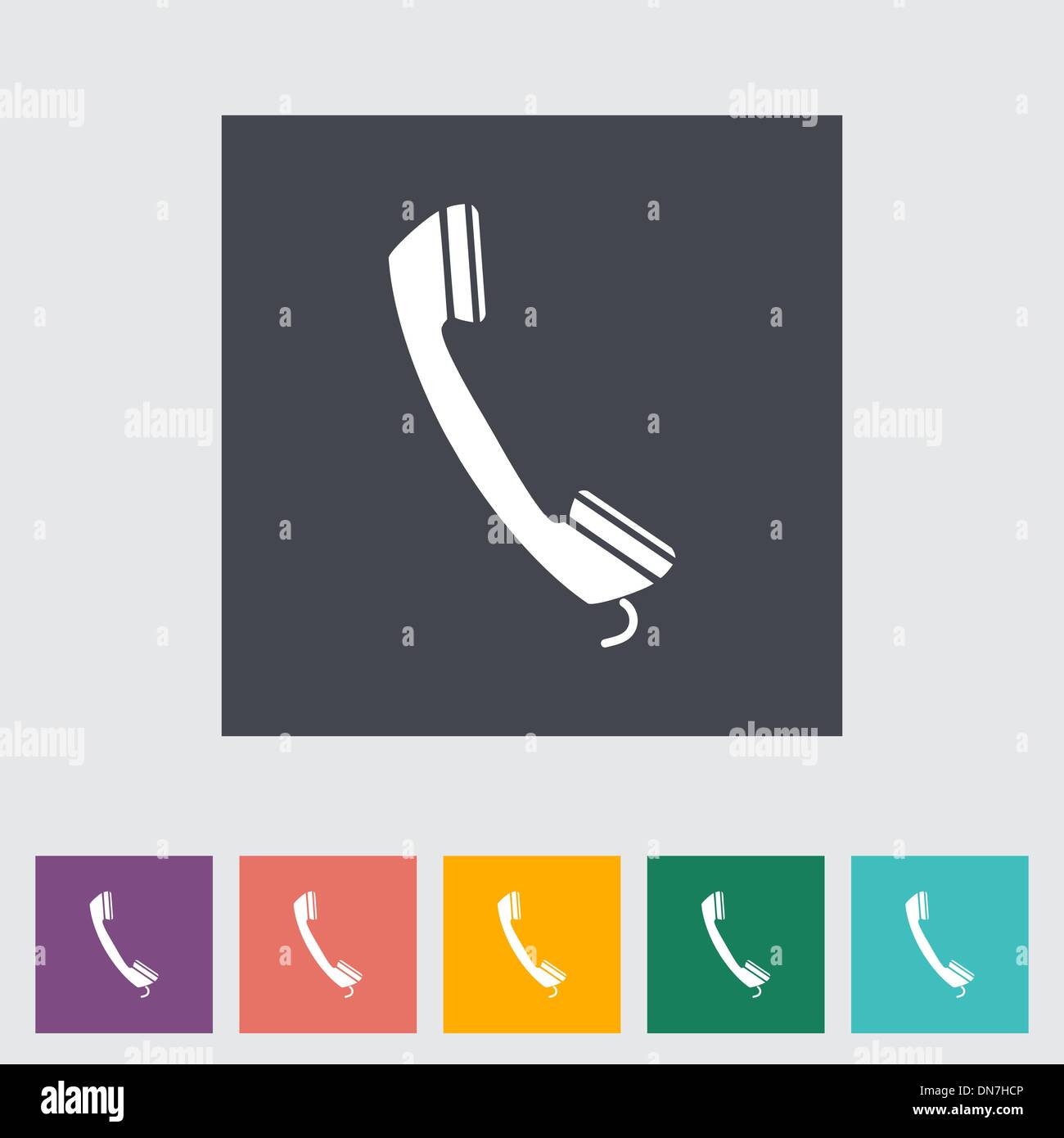 Phone single flat icon Stock Vector Image & Art - Alamy