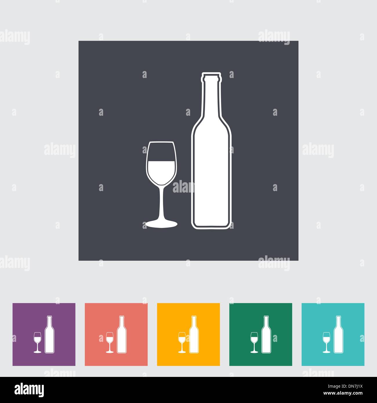 Wine flat icon Stock Vector Image & Art - Alamy