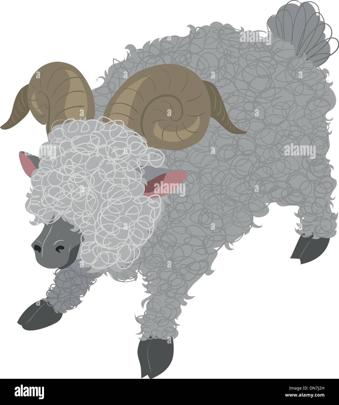 Aries horn Stock Vector Images - Alamy