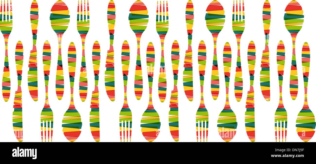Cutlery seamless pattern illustration Stock Vector Image & Art - Alamy