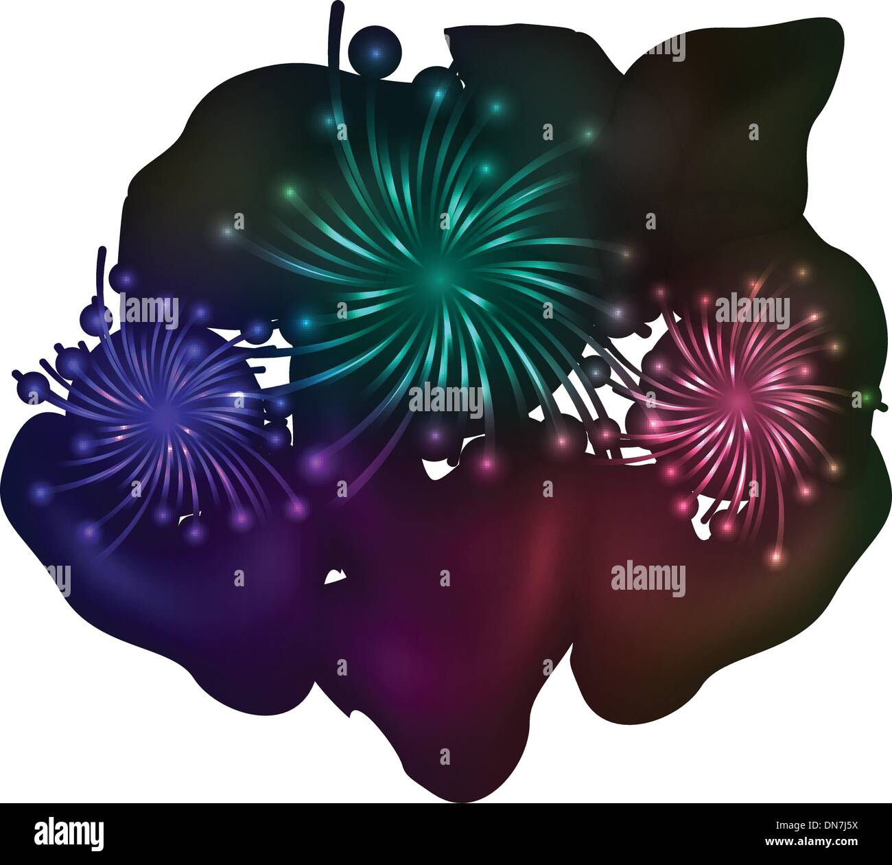 Colorful fireworks background with place for text Stock Vector Image ...