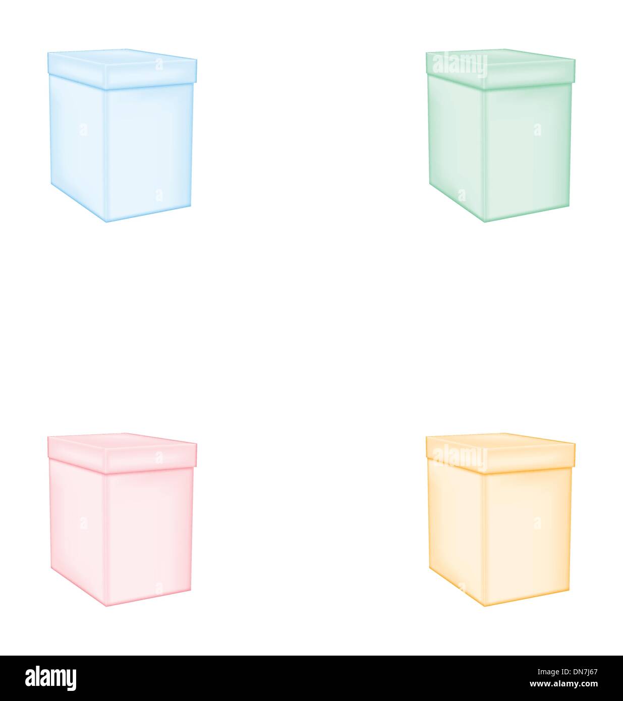 Green cartons Cut Out Stock Images & Pictures - Alamy