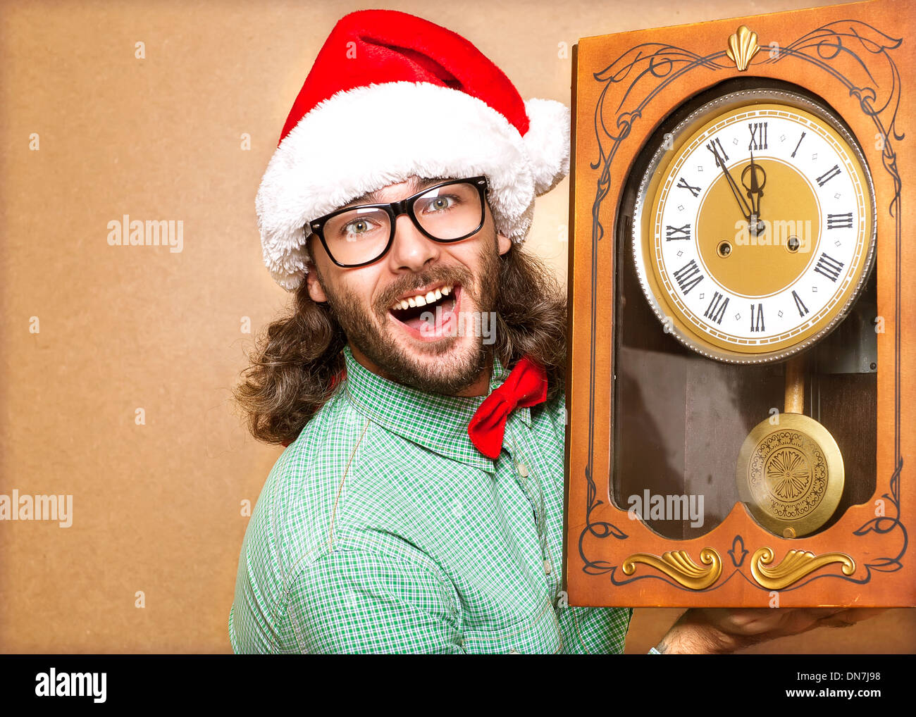 Clock midnight blowing hi-res stock photography and images - Alamy