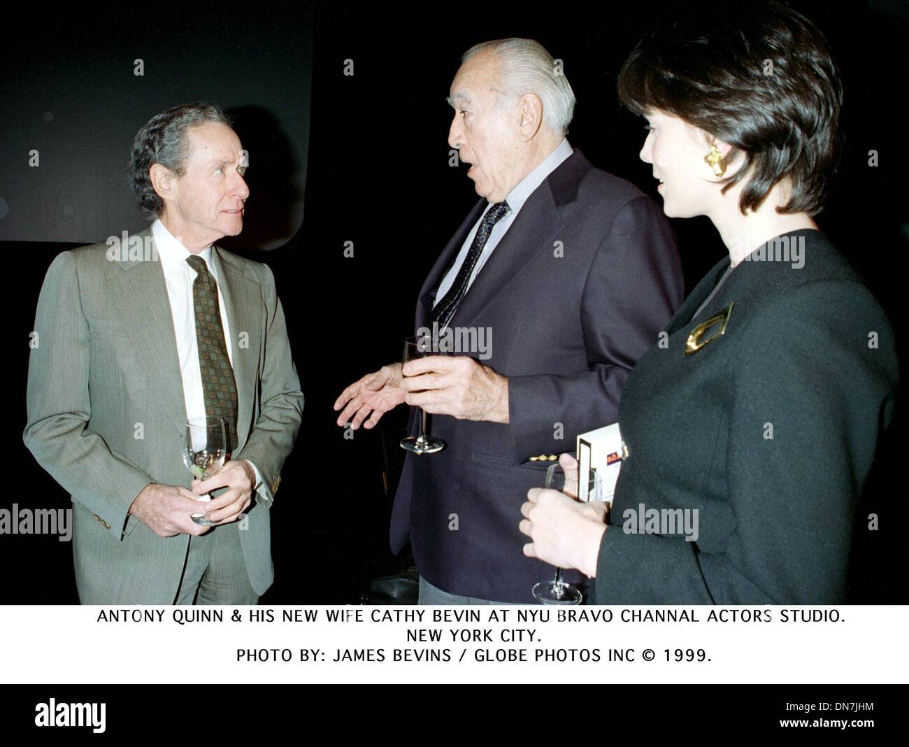 June 5, 2001 - ANTONY QUINN & HIS NEW WIFE CATHY BEVIN AT NYU BRAVO ...