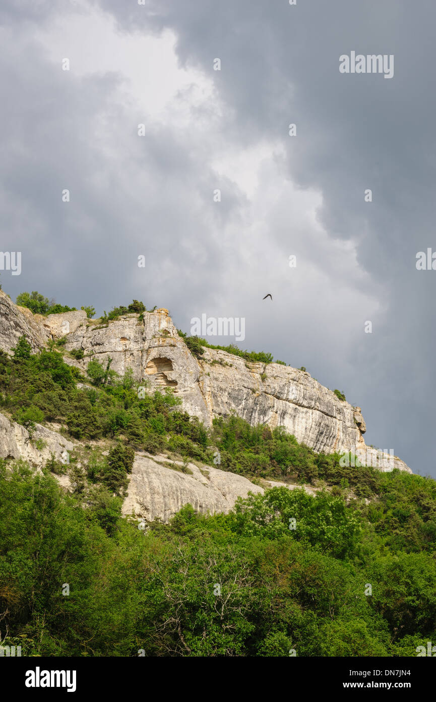 Cloudy weather over Crimea Mountains, summer Stock Photo - Alamy