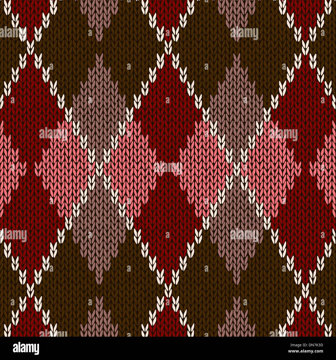 Style Seamless Pink Brown Red Knitted Pattern Stock Vector Image & Art ...