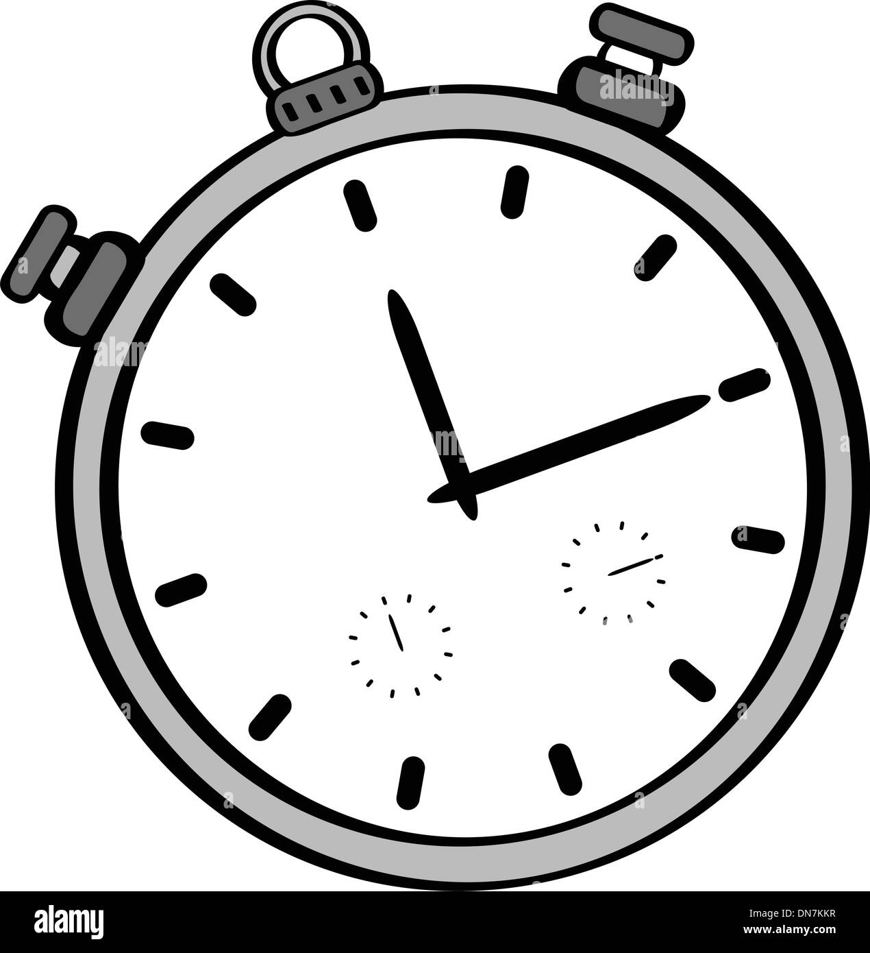 Digital Stopwatch Cartoon