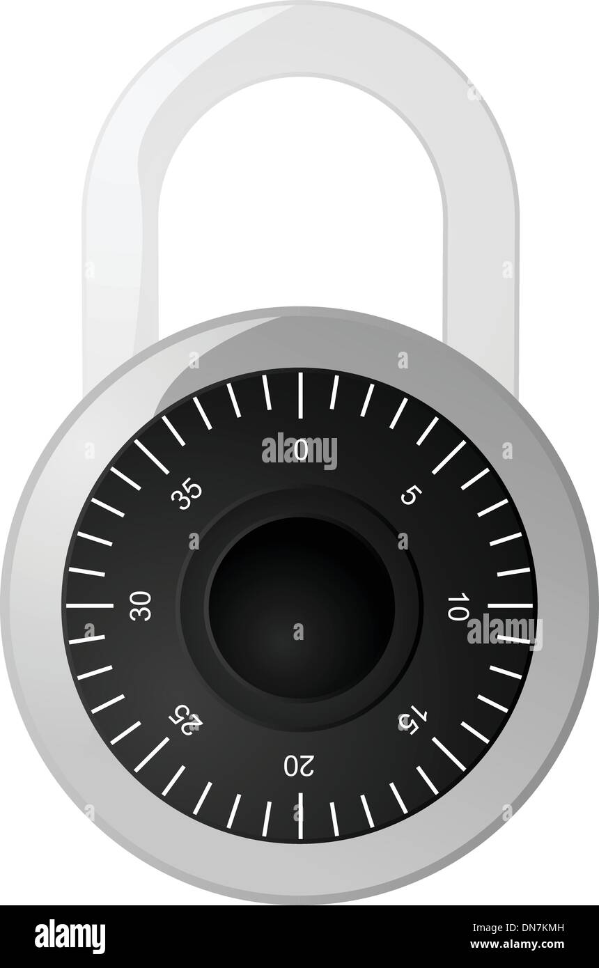 Vintage combination lock Stock Vector Images - Alamy