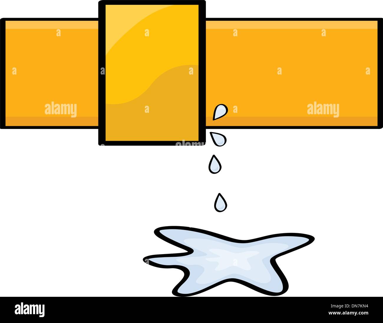 Plumbing leak Stock Vector Images - Alamy