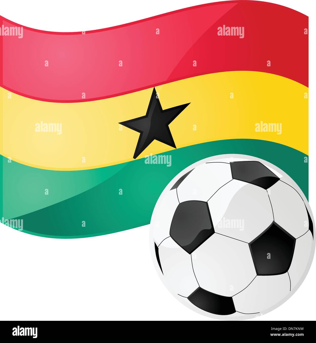 Ghana flag soccer ball football Stock Vector Images - Alamy