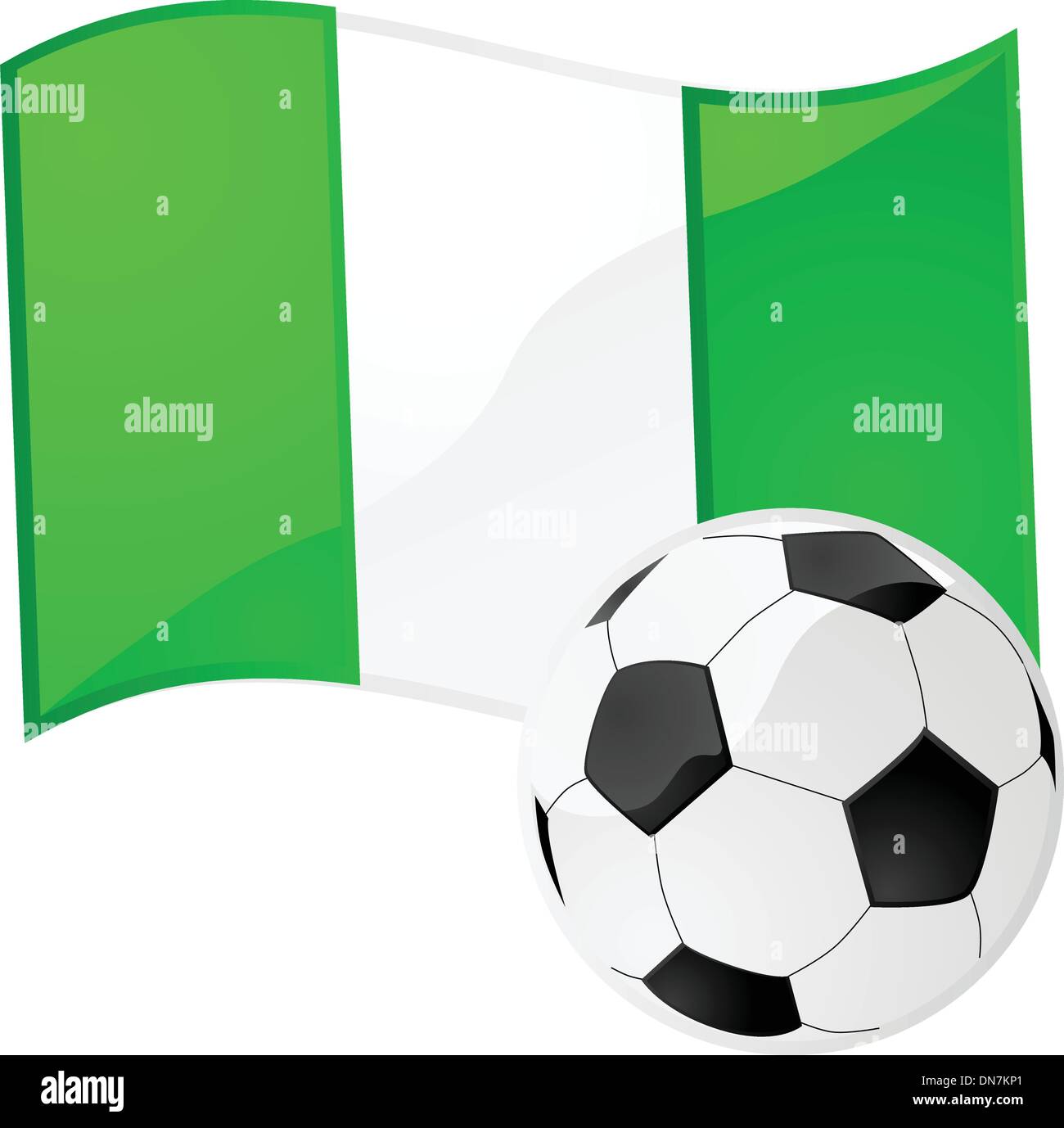 Nigeria flag football Stock Vector Images - Alamy
