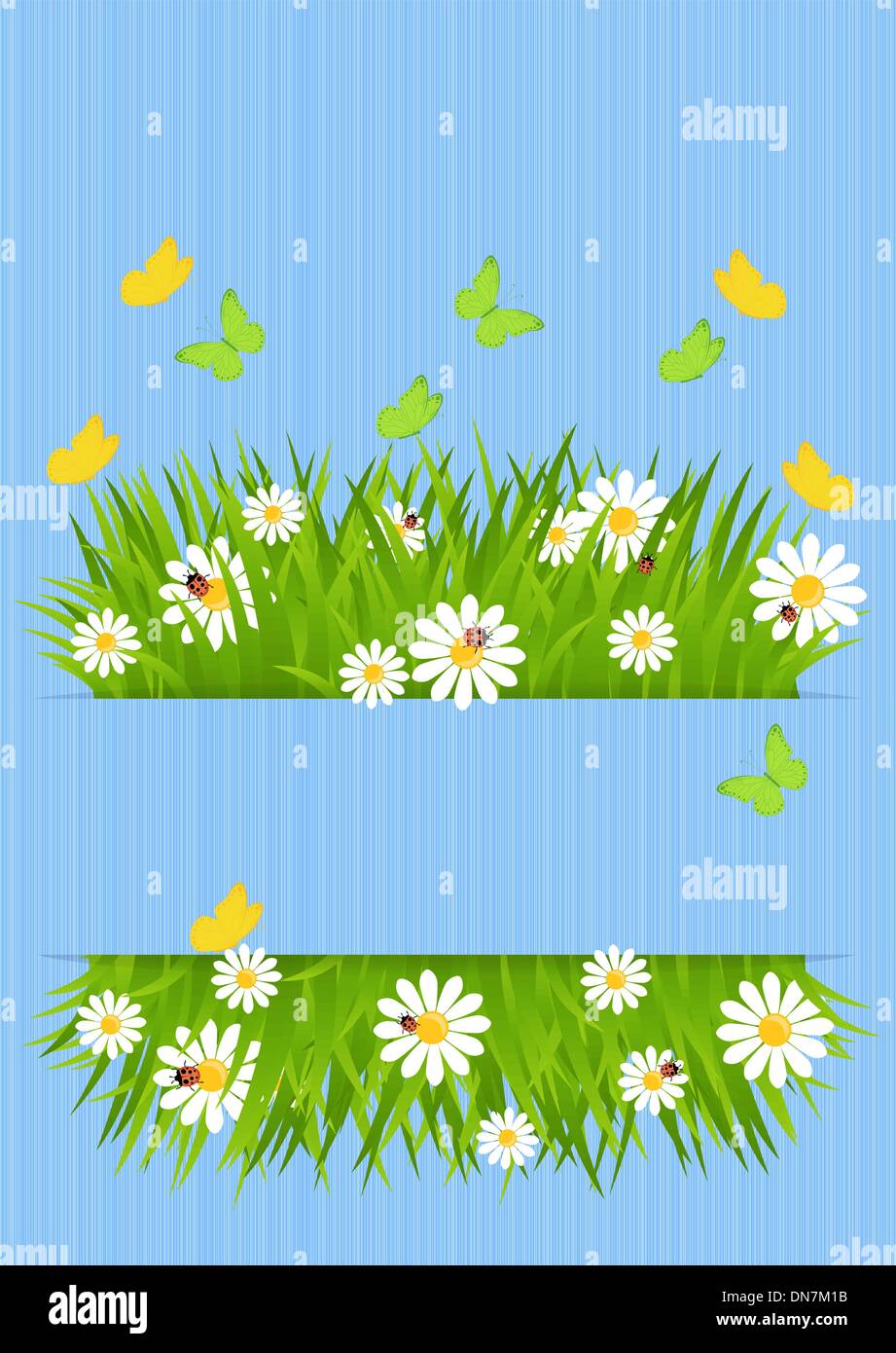 Spring meadow background Stock Vector Images - Alamy