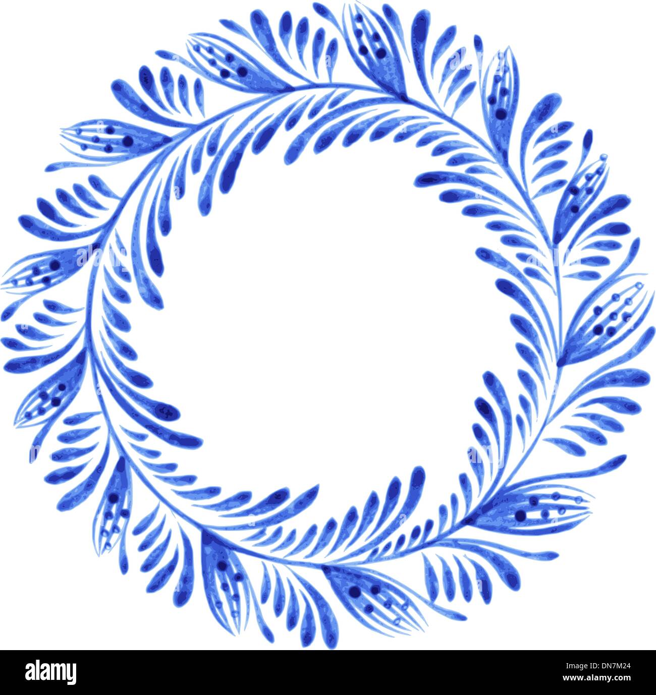 Floral circle Stock Vector Images - Alamy