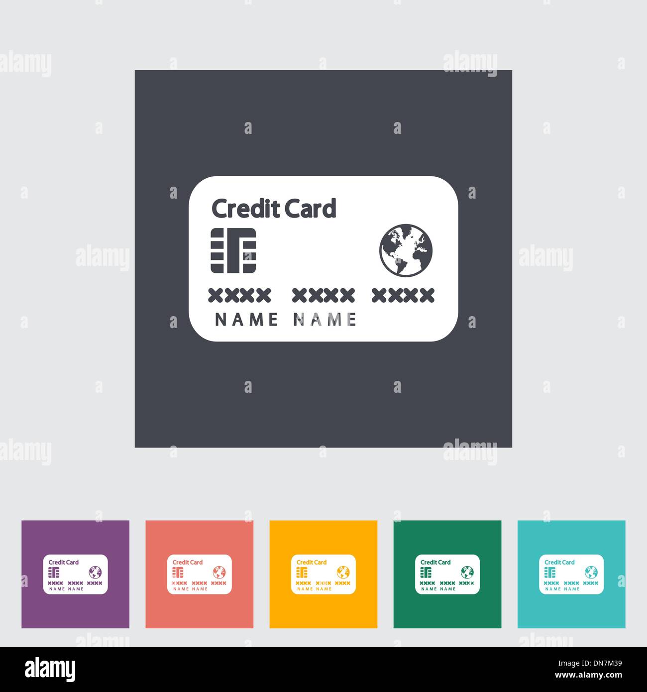 Credit card flat single icon Stock Vector Image & Art - Alamy