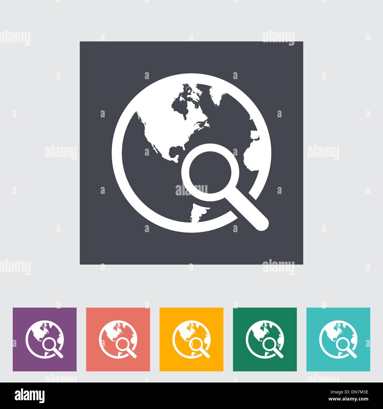 Global research icon black hi-res stock photography and images - Alamy