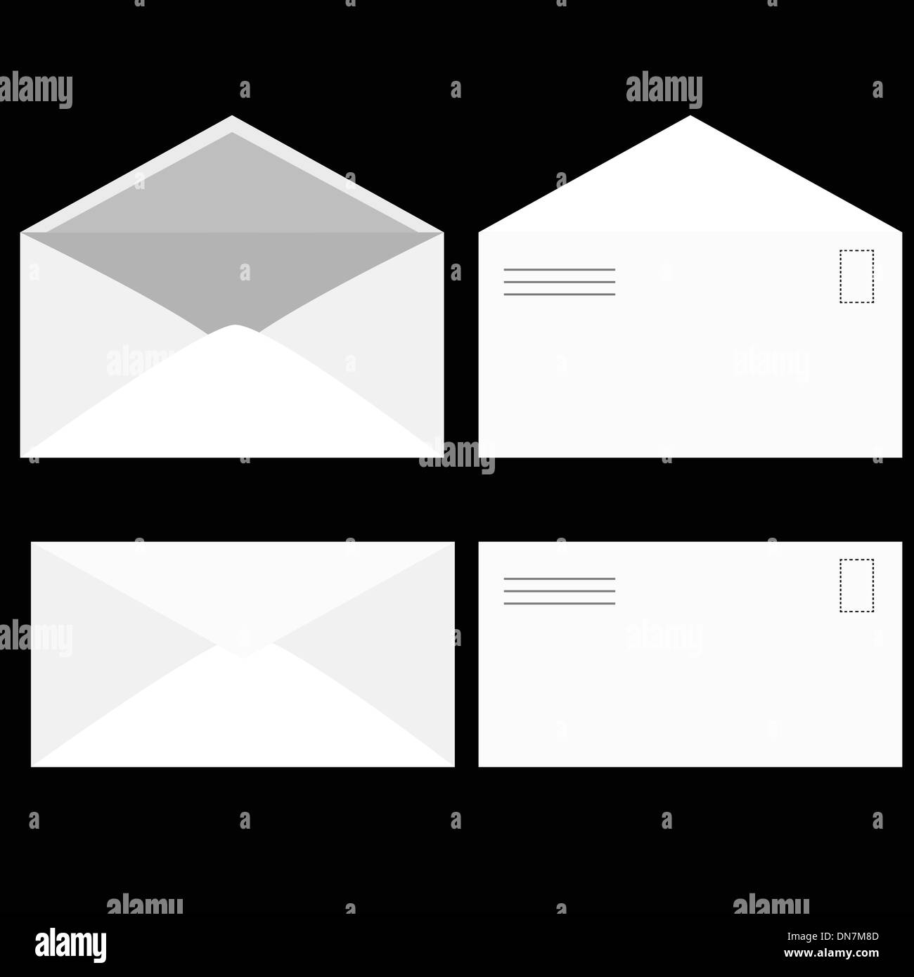 Stamp envelopes Stock Vector Images - Alamy